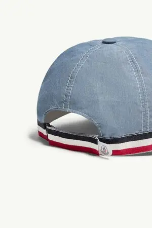 Moncler Chambray Baseball Cap - Light Blue