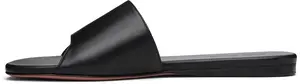 Amina Muaddi Bianca Slippers - Black