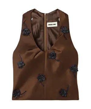 SHUSHU/TONG V-neck Embellished Vest