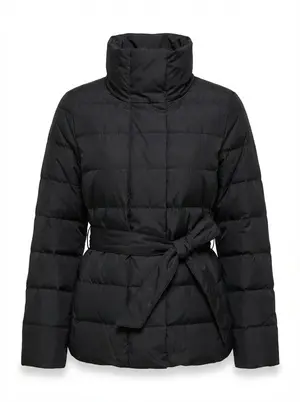 Max Mara Long-sleeved Quilted Down Jacket With Lace Detail