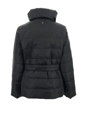 Max Mara Long-sleeved Quilted Down Jacket With Lace Detail