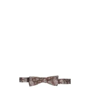 Dries Van Noten Printed Bow Tie - Brown