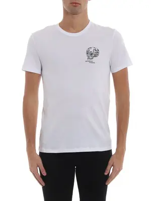 Alexander McQueen Printed T-shirts With Flowers And Skulls