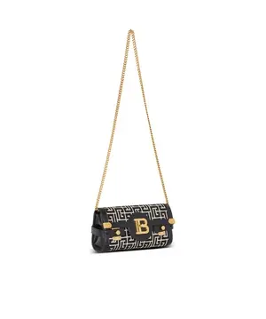 Balmain B-buzz 23 Jacquard Clutch Bag - Black