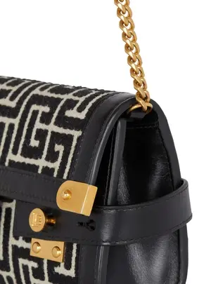 Balmain B-buzz 23 Jacquard Clutch Bag - Black
