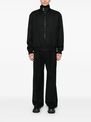 Gucci Monogrammed Zip-up Jacket - Black