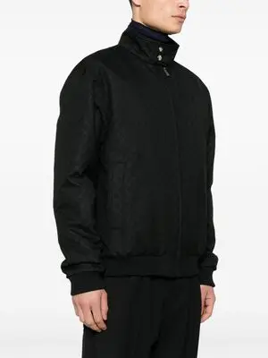 Gucci Monogrammed Zip-up Jacket - Black