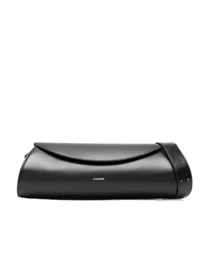 JIL SANDER Large Cannolo Shoulder Bag - Black