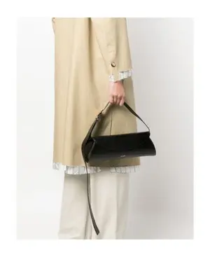 JIL SANDER Large Cannolo Shoulder Bag - Black