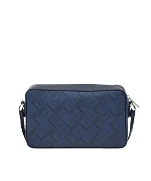 FERRAGAMO Monogram Crossbody Bag - Navy Blue