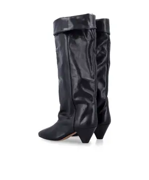 Isabel Marant Étoile Elita Braided Knee High Boots - Black