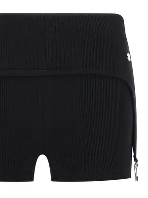 JEAN PAUL GAULTIER Ribbed Shorts With Garter Detailing