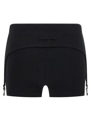 JEAN PAUL GAULTIER Ribbed Shorts With Garter Detailing