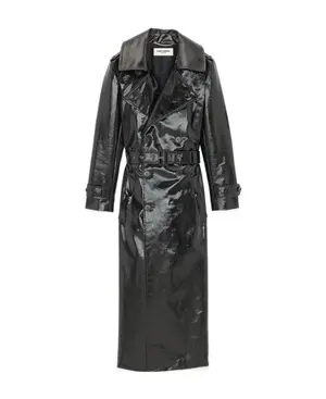 Saint Laurent Double-breasted Belted Trench Coat