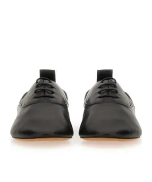 LANVIN Lace-up Leather Slippers
