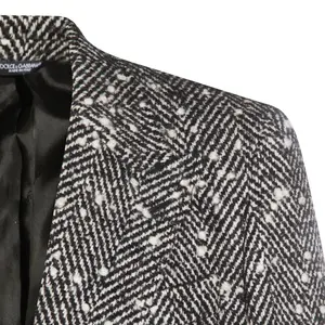 Dolce & Gabbana Single-breasted Herringbone Coat
