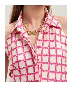 Palm Angels Logo Print Sleeveless Shirt