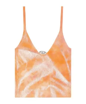 DIESEL® M-ismina Metallic Knitted Cami Top - Orange