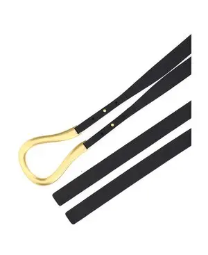 Bottega Veneta Double Strap Belt With Gold Tone Buckle