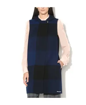 Sportmax Wool Checkered Hooded Vest