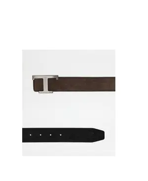 TOD'S Timeless Buckled Reversible Belt - Black
