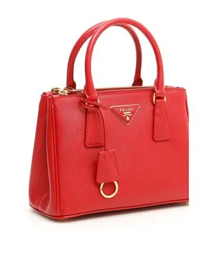 Prada Galleria Small Shoulder Bag - Red