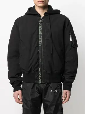Off-White Logo-print Cotton Bomber Jacket
