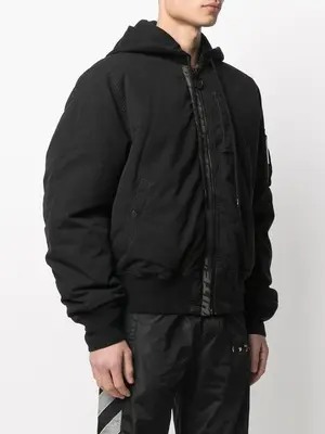 Off-White Logo-print Cotton Bomber Jacket
