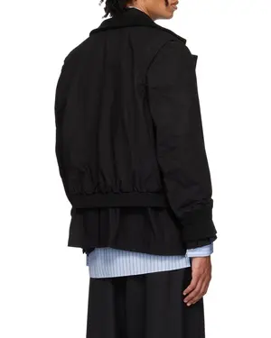 Sacai Rip Stop Zip-up Bomber Jacket