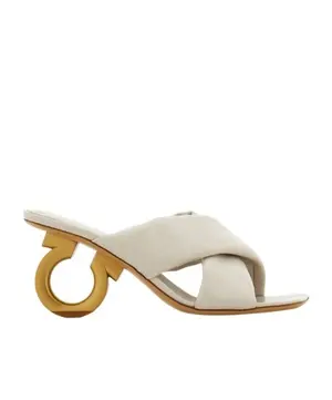 FERRAGAMO Zilda 70 Gancini Heel Sandals