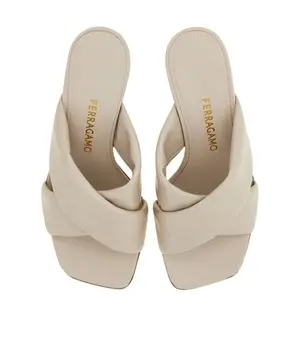 FERRAGAMO Zilda 70 Gancini Heel Sandals