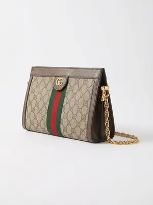 Gucci Ophidia Gg Small Shoulder Bag - Beige/ebony