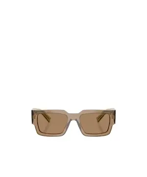 Prada Rectangle Frame Sunglasses - Brown