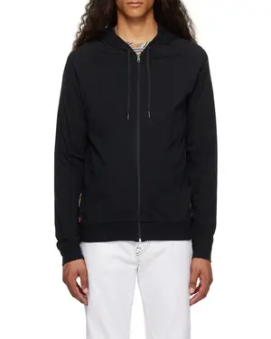 Paul Smith Zip Lounge Hoodie With Stripe Detail
