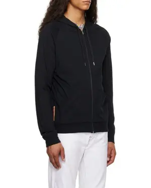 Paul Smith Zip Lounge Hoodie With Stripe Detail