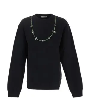 AMBUSH Stopper Detailed Long Sleeve Sweatshirt - Black