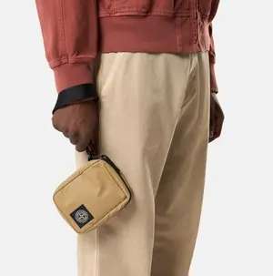 Stone Island Compact Logo Shoulder Bag - Nude