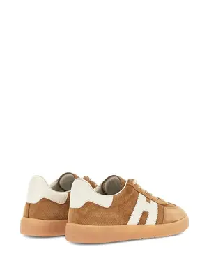 Hogan Suede Lace-up Sneakers With Nappa Leather H Logo - Brown