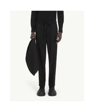 MAISON MARGIELA Mid-rise Drawstring Trousers - Black