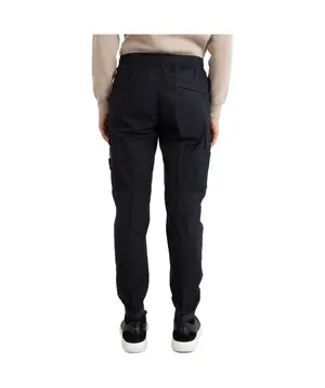 Stone Island Compass Patch Tapered Cargo Pants - Navy
