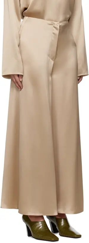 Nanushka Satin Trousers - Beige