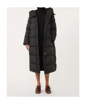 Max Mara Long Quilted Down Jacket With Hood