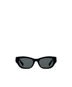 Gucci Low Nose Bridge Fit Sunglasses - Shiny Black