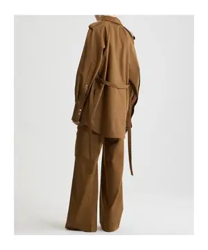 PATOU Long Sleeve Mini Shirt Dress