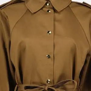 PATOU Long Sleeve Mini Shirt Dress