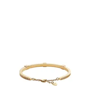 Fendi Forever Embellished Bracelet In -finish Metal With Crystals - Gold