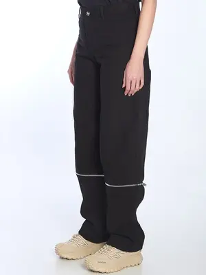 Moncler Belt-loop Casual Pants With Knee Zippers