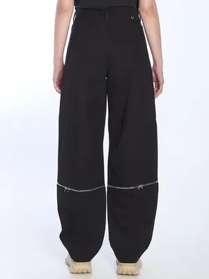 Moncler Belt-loop Casual Pants With Knee Zippers