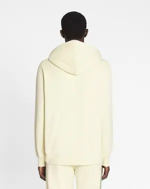 LANVIN Logo Embroidered Lace Detail Hoodie