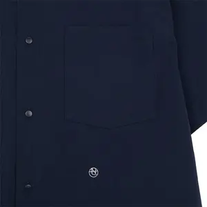 Nanamica Short-sleeved Lapel Shirt - Deep Navy Blue